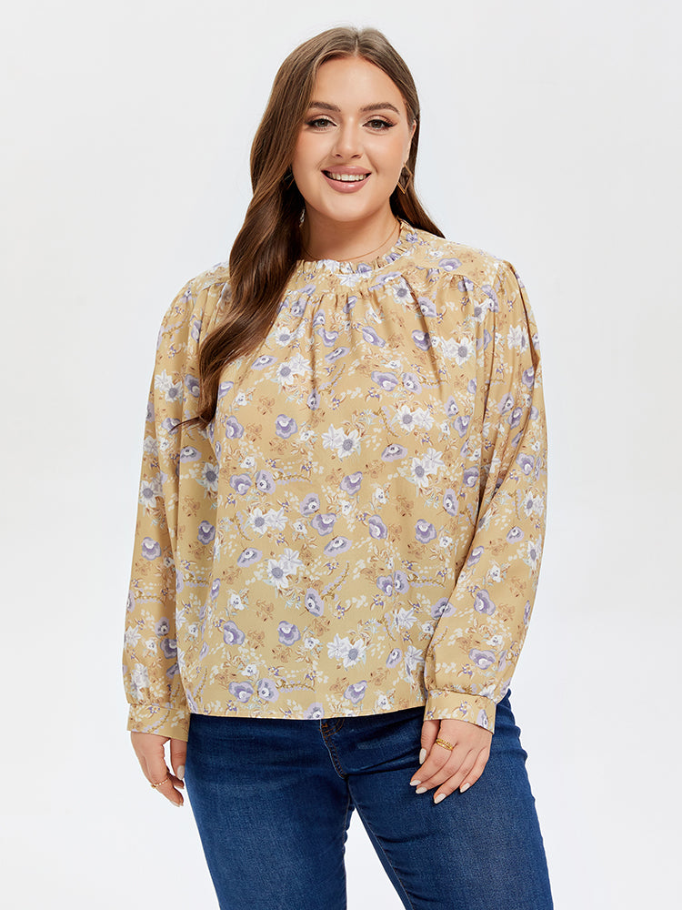 Curvesoul Women Plus Size Floral Blouse | Multicolor