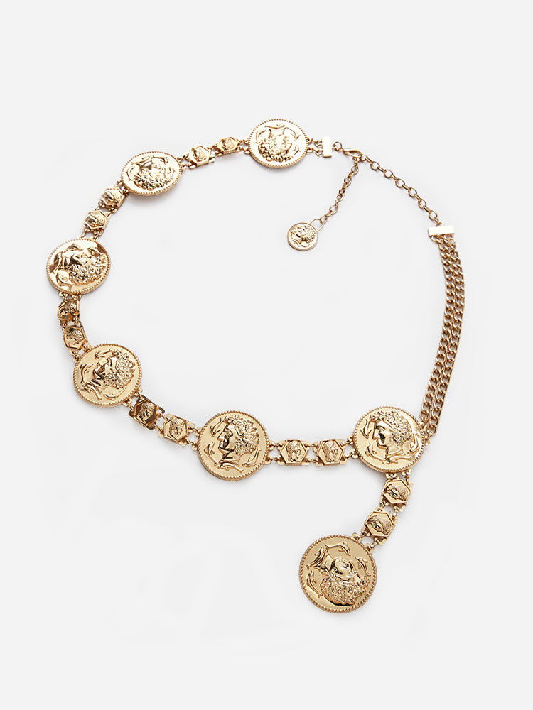 Round Decor Fashionable Chain Belt For Women